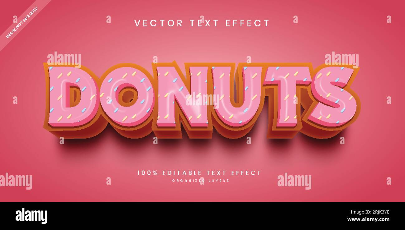 Vector text effect in 3d words text effect theme editable Stock Vector ...
