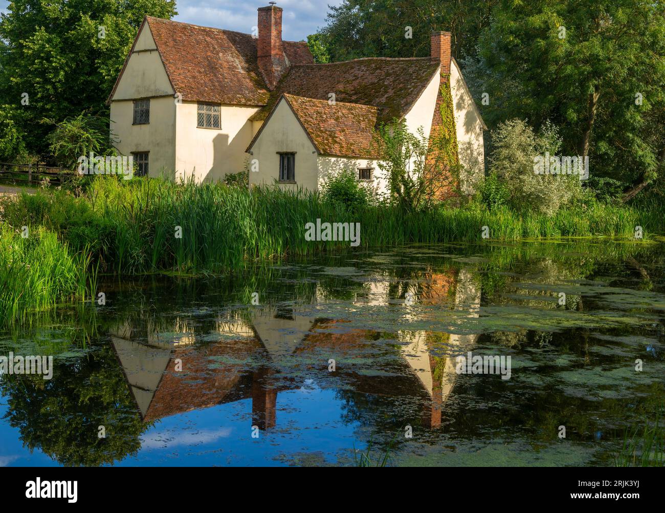 Willy Lott's House cottage, River Stour, Flatford Mill, East Bergholt ...