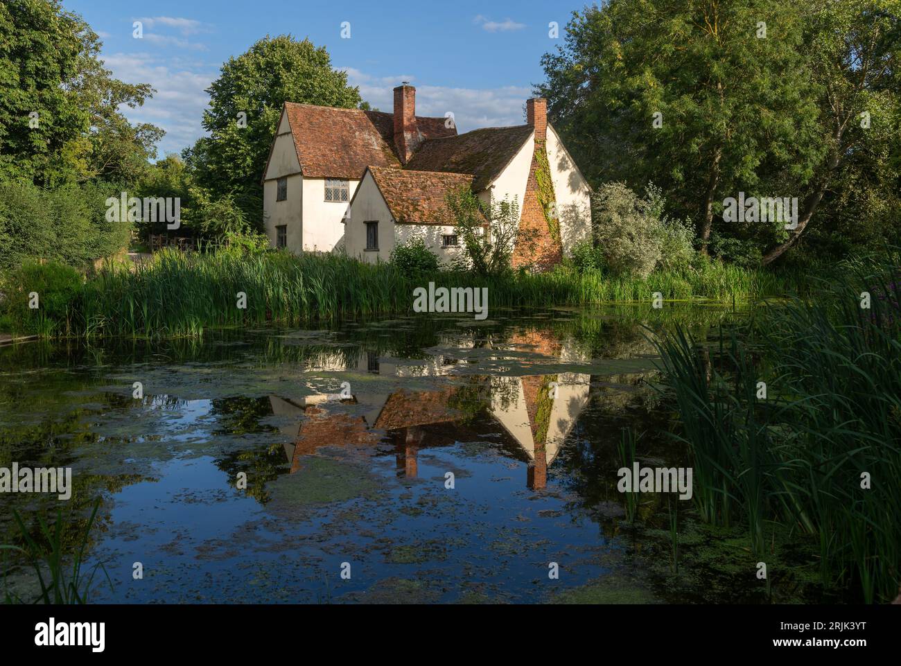 Willy Lott's House cottage, River Stour, Flatford Mill, East Bergholt ...