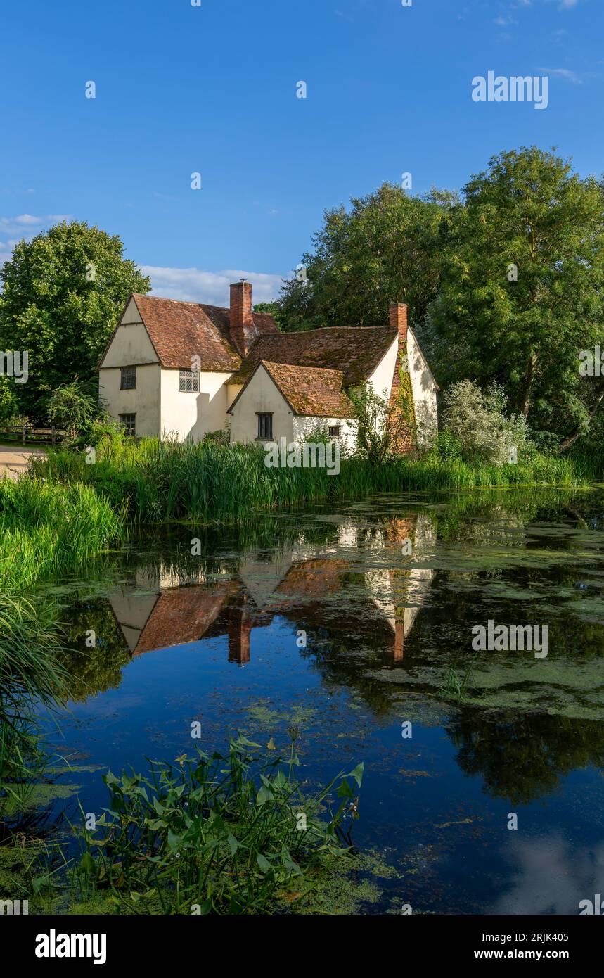 Willy Lott's House cottage, River Stour, Flatford Mill, East Bergholt ...