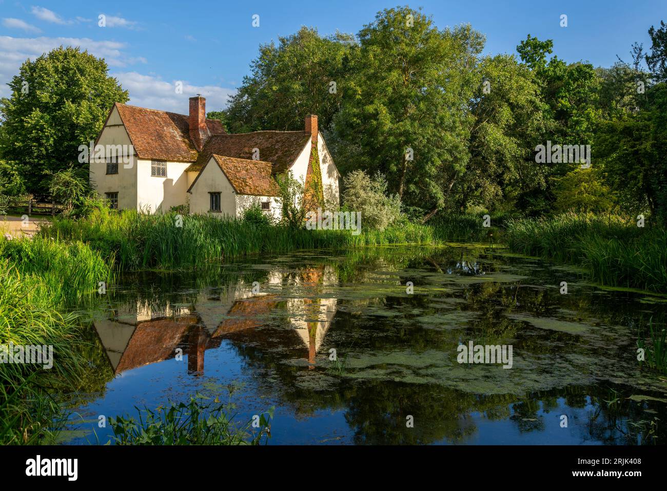 Willy Lott's House cottage, River Stour, Flatford Mill, East Bergholt ...