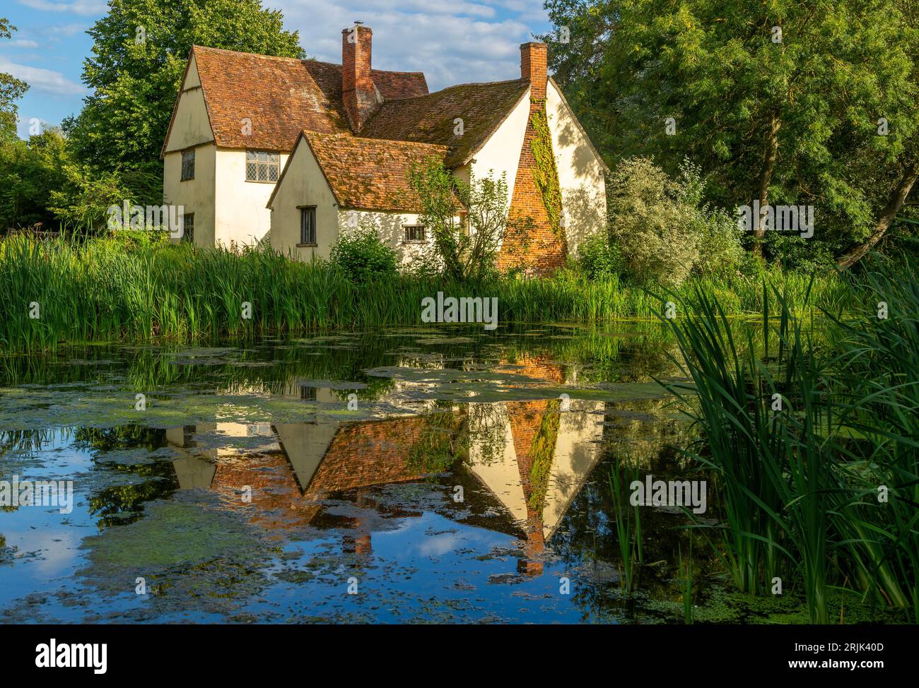 Willy Lott's House cottage, River Stour, Flatford Mill, East Bergholt ...