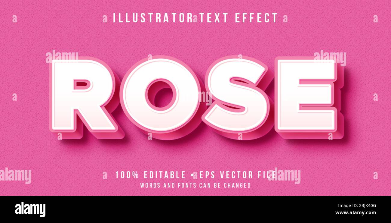 Vector text effect in 3d words text effect theme editable Stock Vector ...