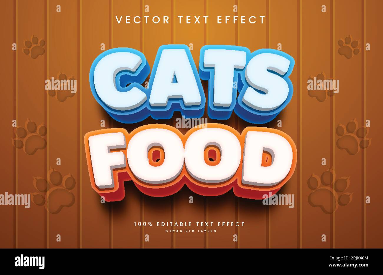 Vector text effect in 3d words text effect theme editable Stock Vector ...
