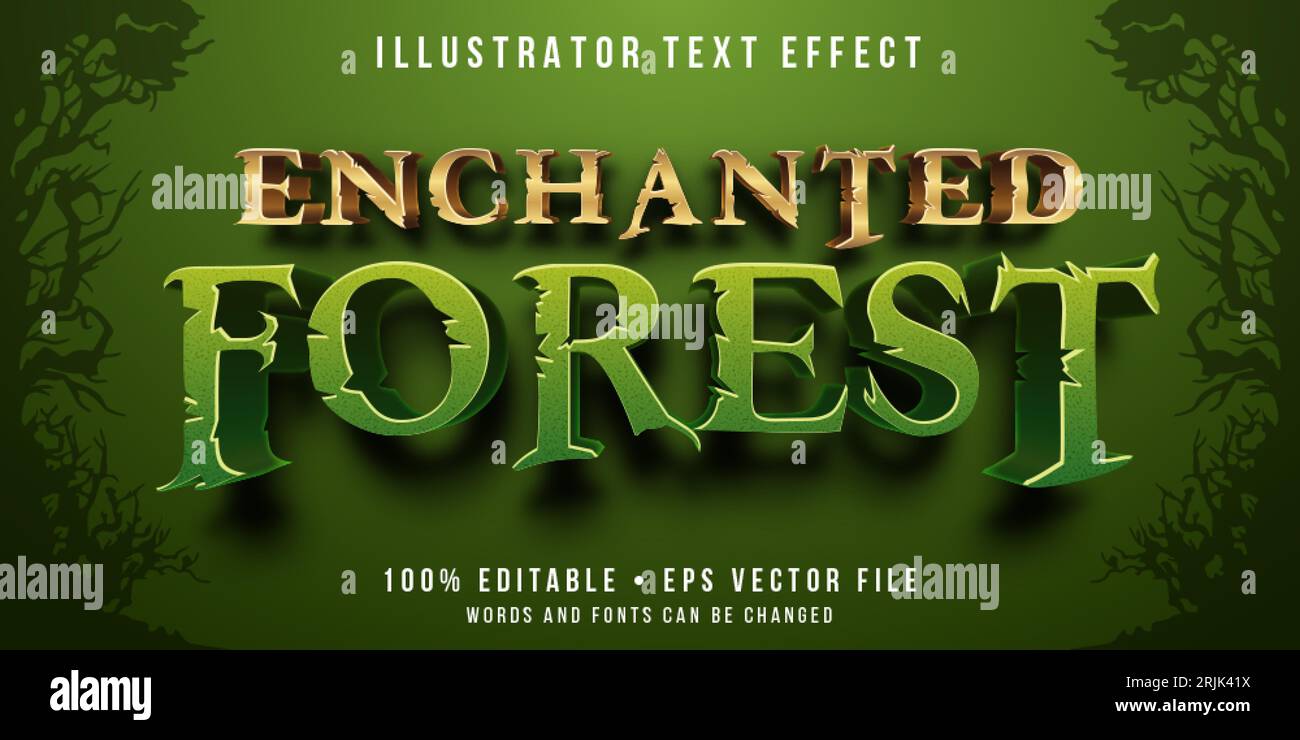 Vector text effect in 3d words text effect theme editable Stock Vector ...