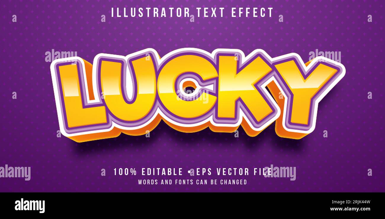 Vector text effect in 3d words text effect theme editable Stock Vector ...