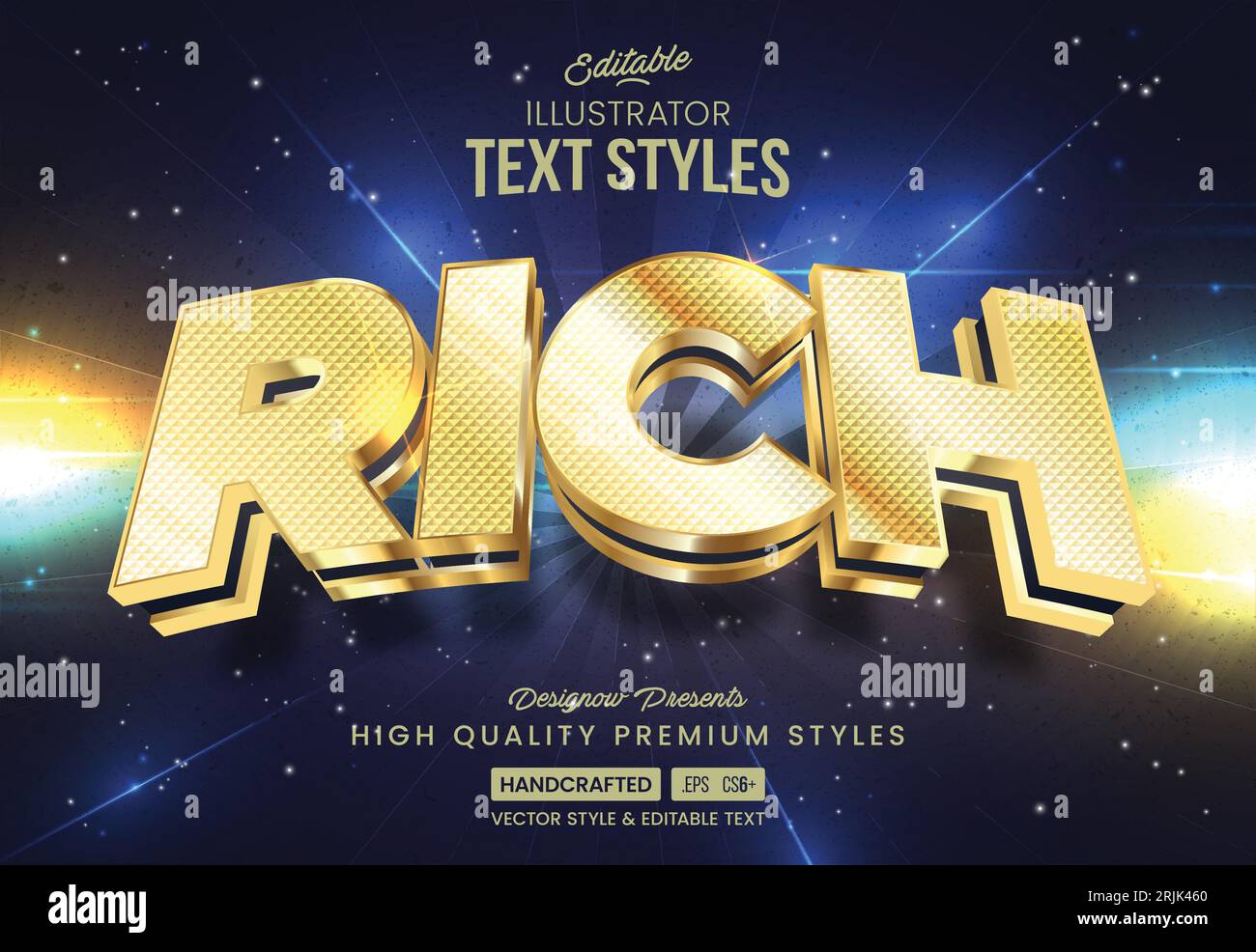 Vector text effect in 3d words text effect theme editable Stock Vector ...