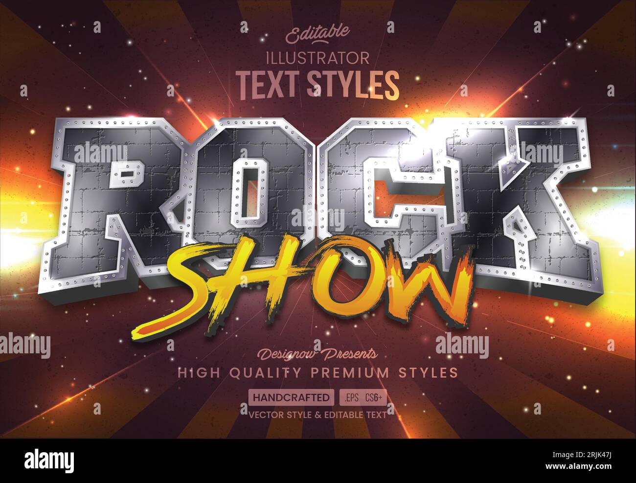 Vector text effect in 3d words text effect theme editable Stock Vector ...