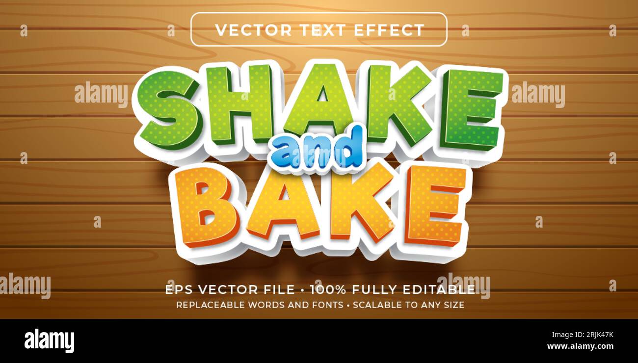 Vector text effect in 3d words text effect theme editable Stock Vector ...