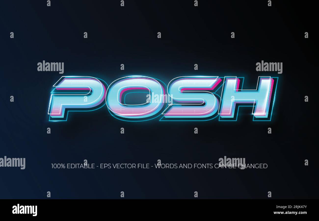 Vector text effect in 3d words text effect theme editable Stock Vector ...