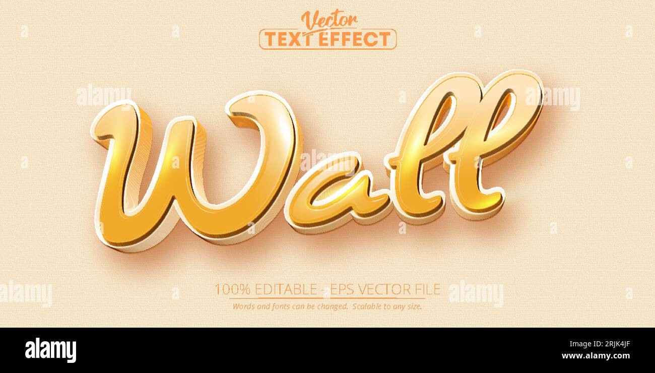 Vector text effect in 3d words text effect theme editable Stock Vector ...