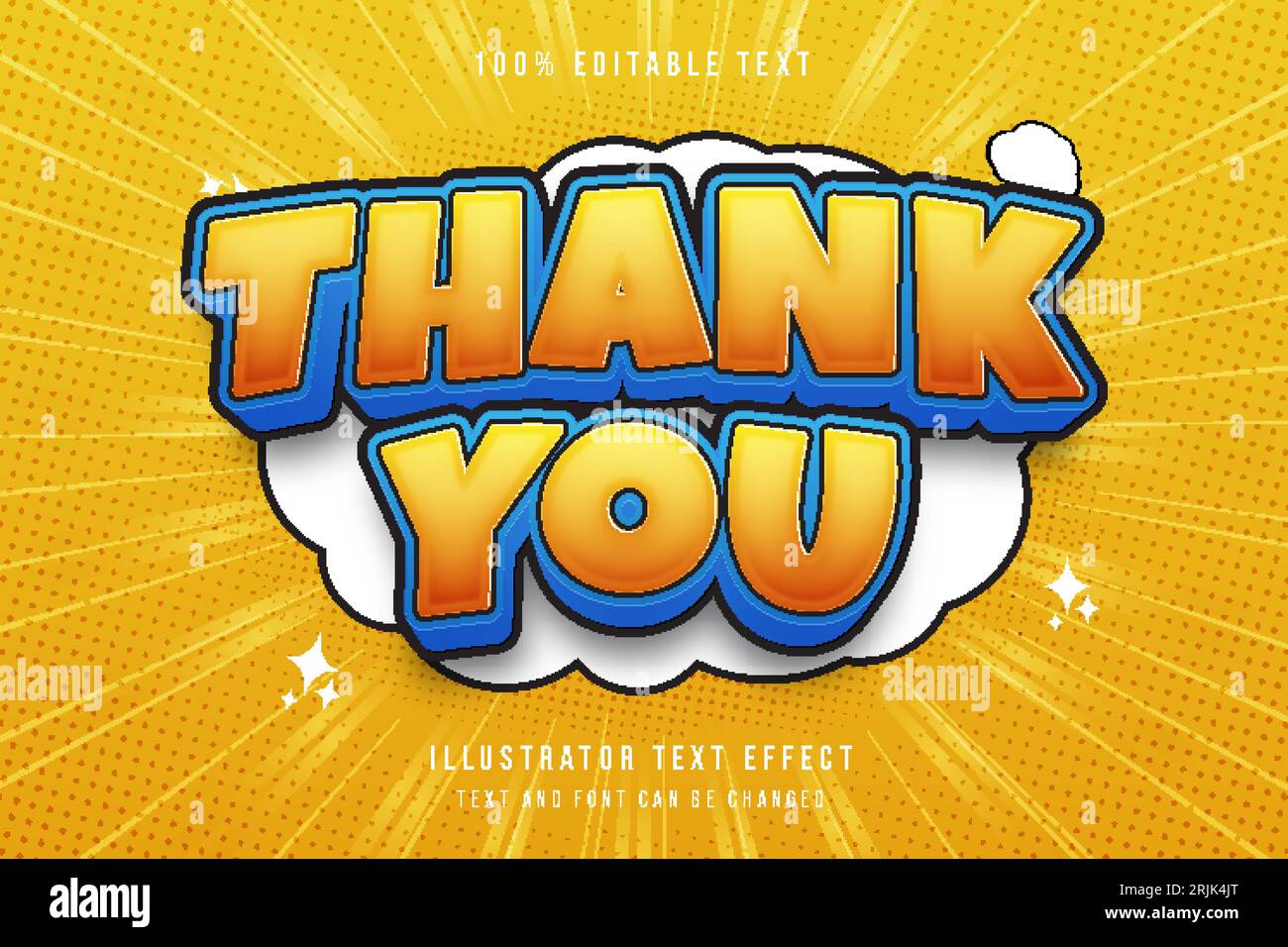 Vector text effect in 3d words text effect theme editable Stock Vector ...