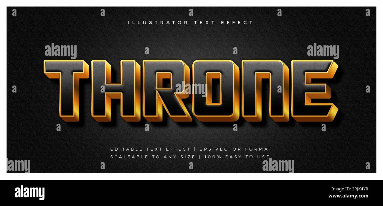 Black Gold Movie Title Text Style Font Effect Stock Vector Image & Art ...