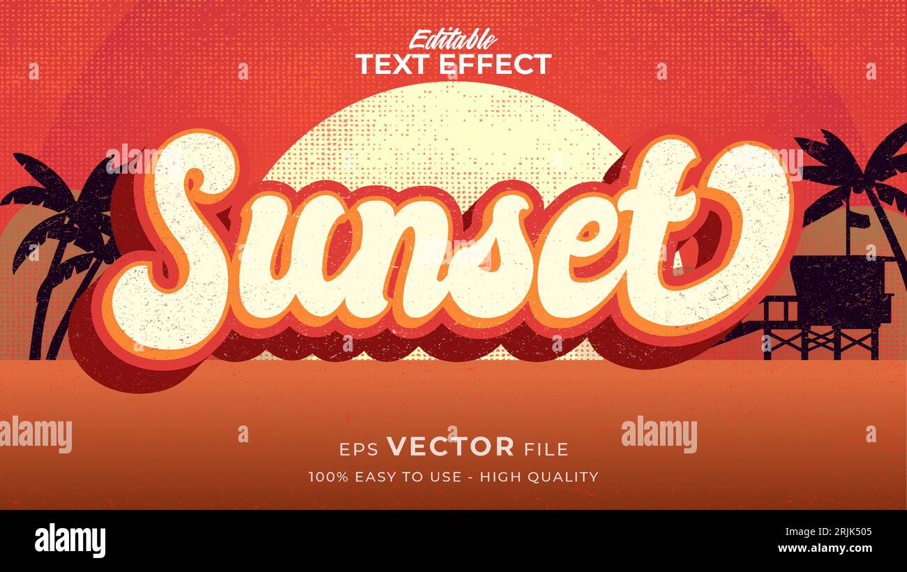 3d sunset word hi-res stock photography and images - Alamy