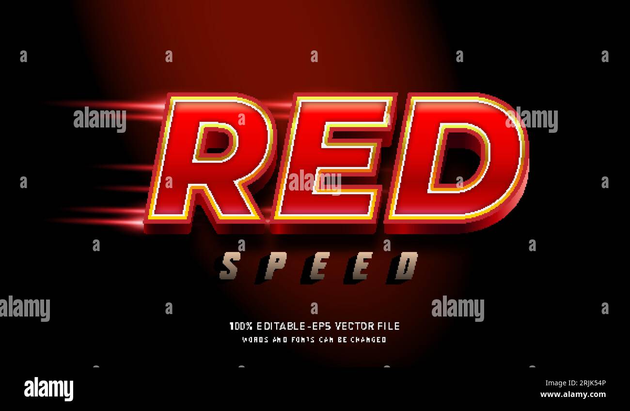 Vector text effect in 3d words text effect theme editable Stock Vector ...