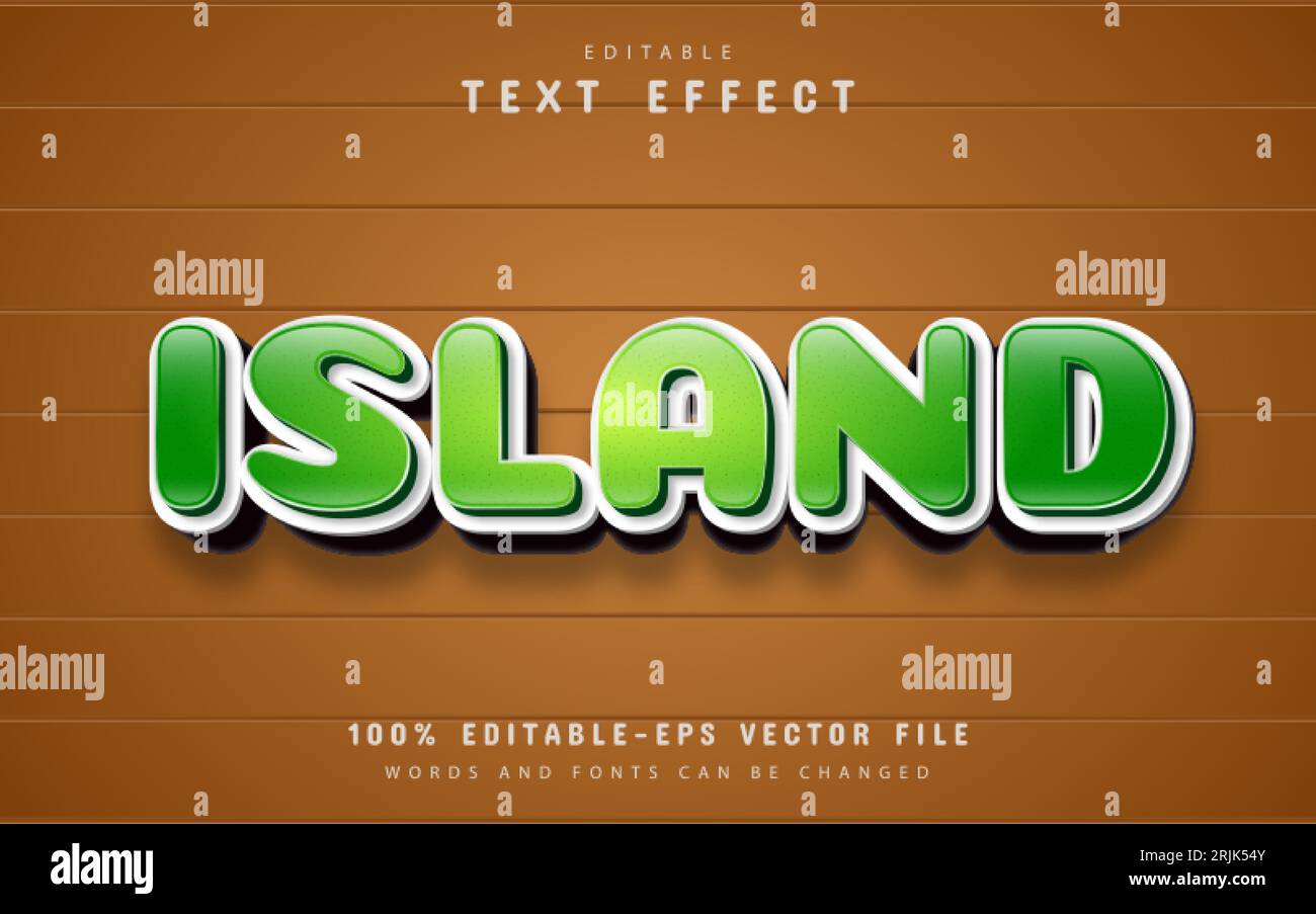 Island text cartoon style Stock Vector Image & Art - Alamy
