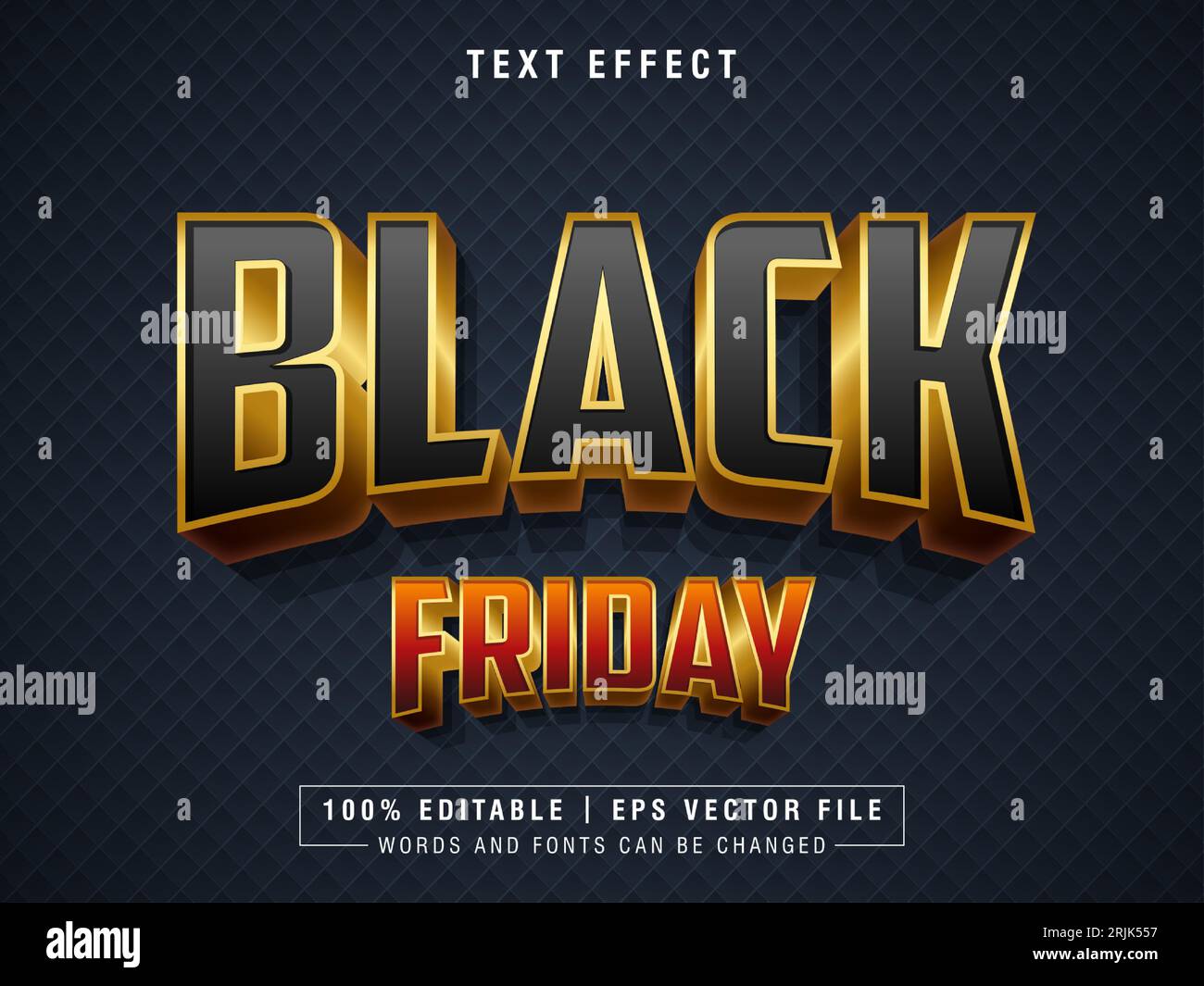 Vector text effect in 3d words text effect theme editable Stock Vector ...