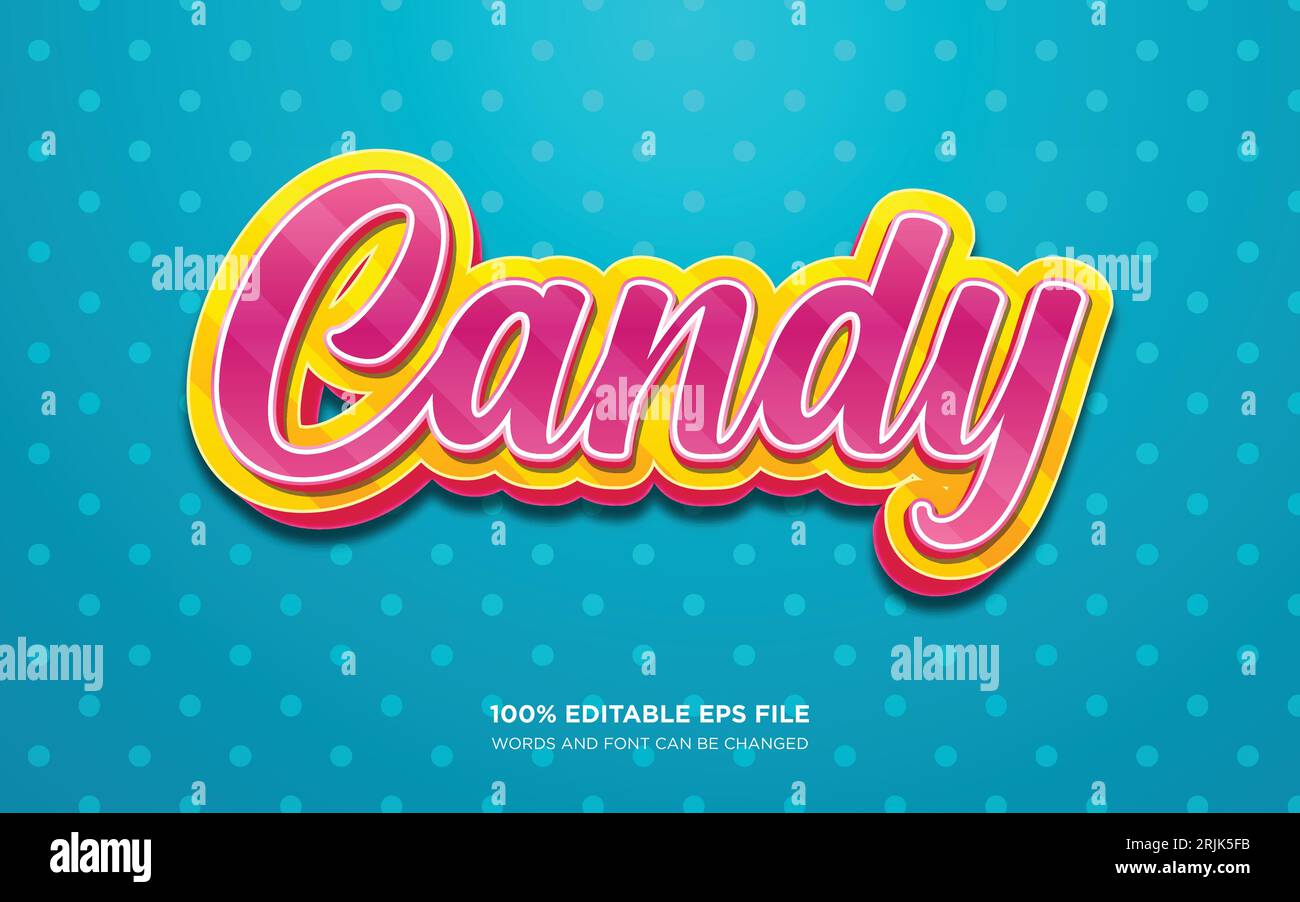 Vector text effect in 3d words text effect theme editable Stock Vector ...