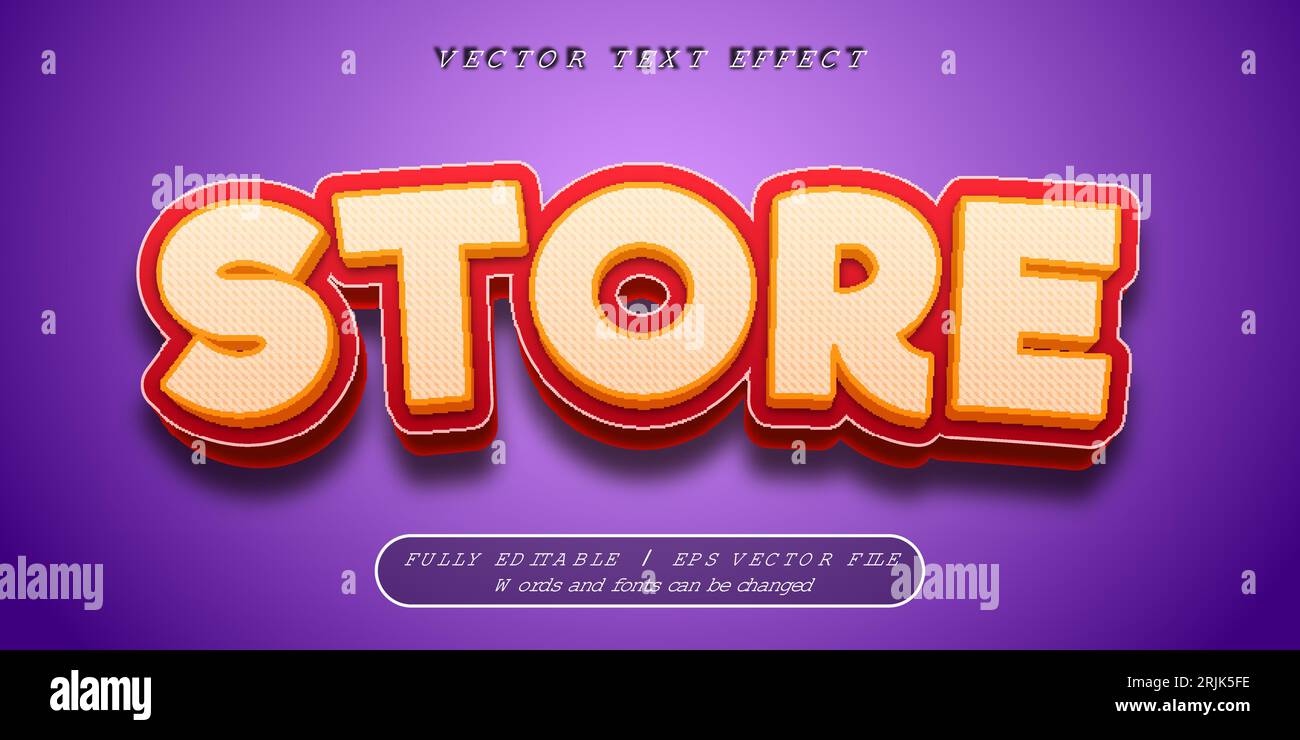 Store Text Effect, Editable Text Style Stock Vector Image & Art - Alamy