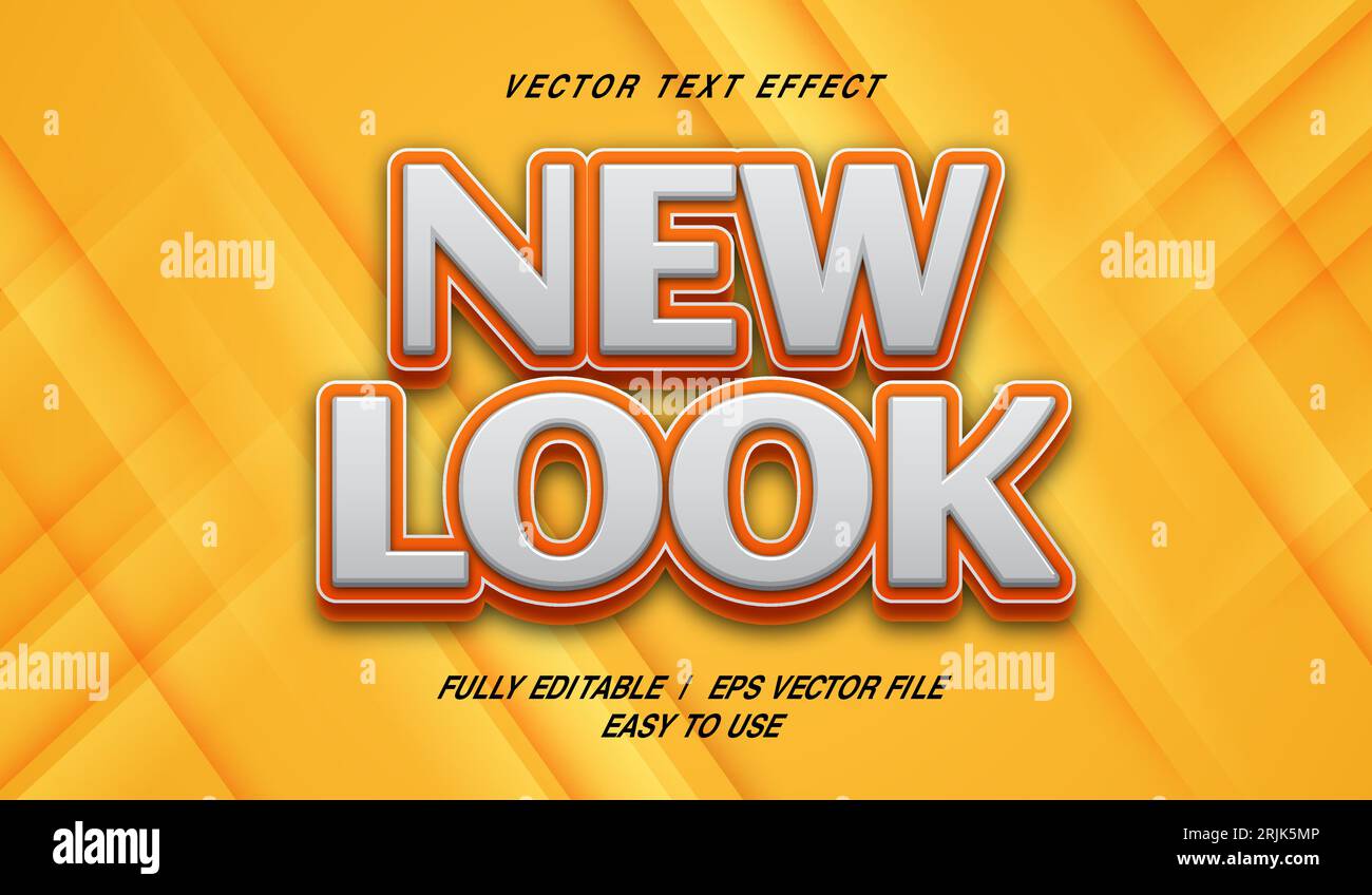 Vector text effect in 3d words text effect theme editable Stock Vector ...