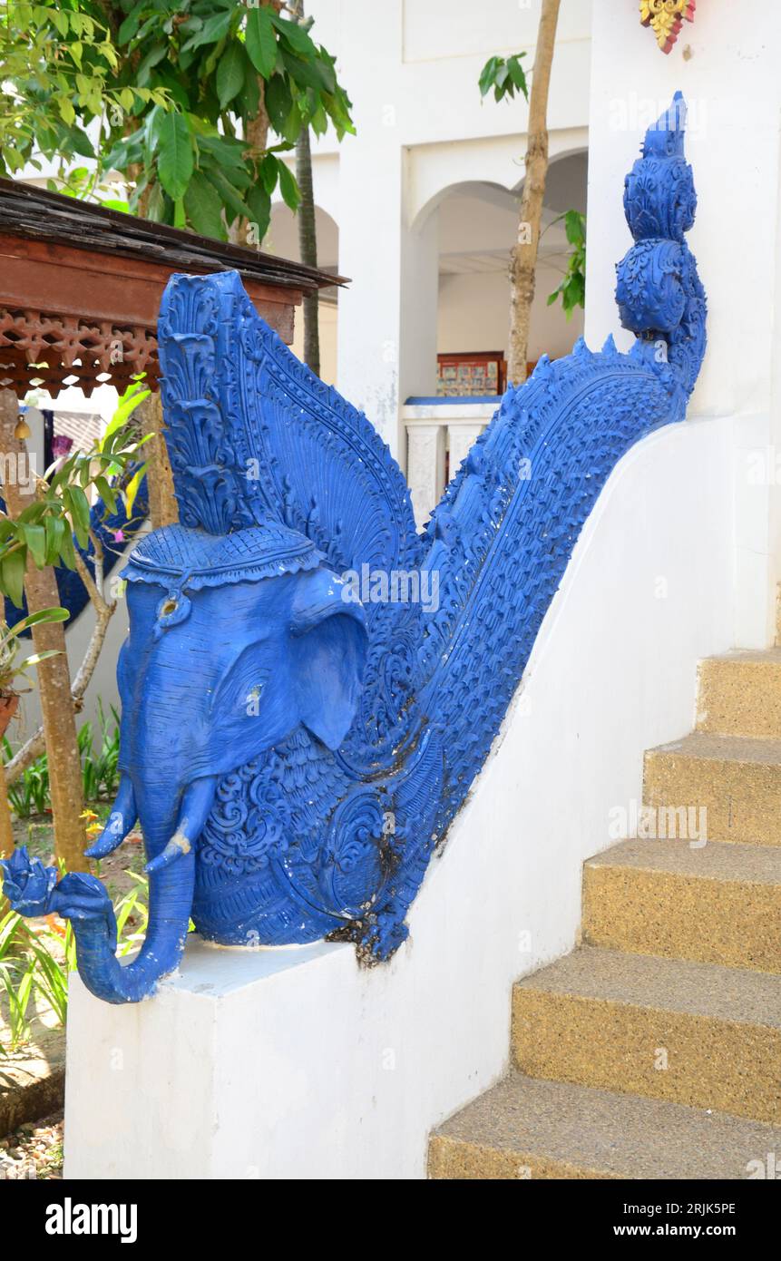 Carved sculpture art animal of himmapan and creatures mythical legend ...