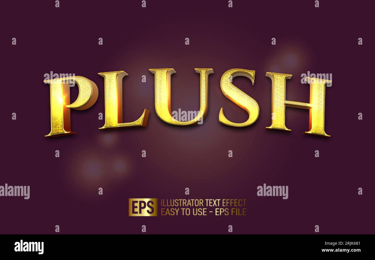 Vector text effect in 3d words text effect theme editable Stock Vector ...