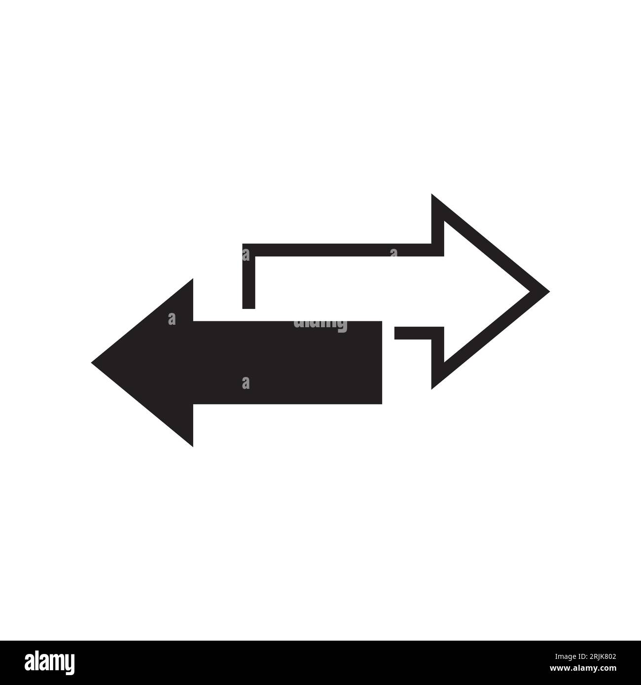 Transfer arrow icon. Vector illustration, flat design Stock Vector ...