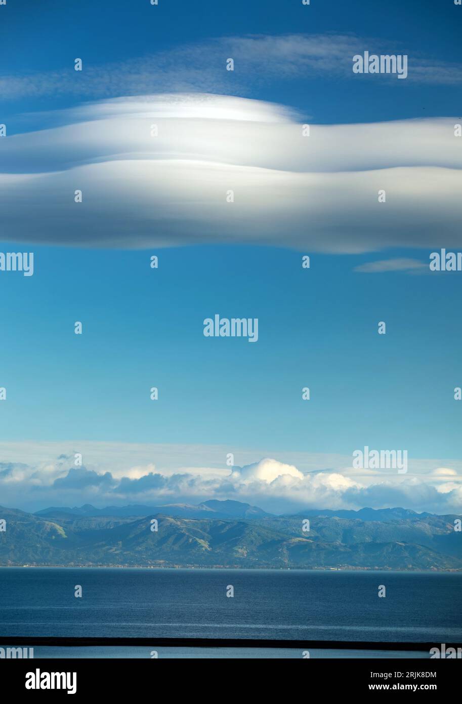 Wave clouds over Tasman Bay, Nelson, New Zealand Stock Photo - Alamy