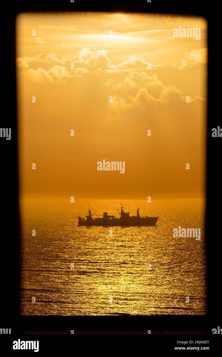 Ship in Tasman Bay, Nelson, New Zealand Stock Photo - Alamy