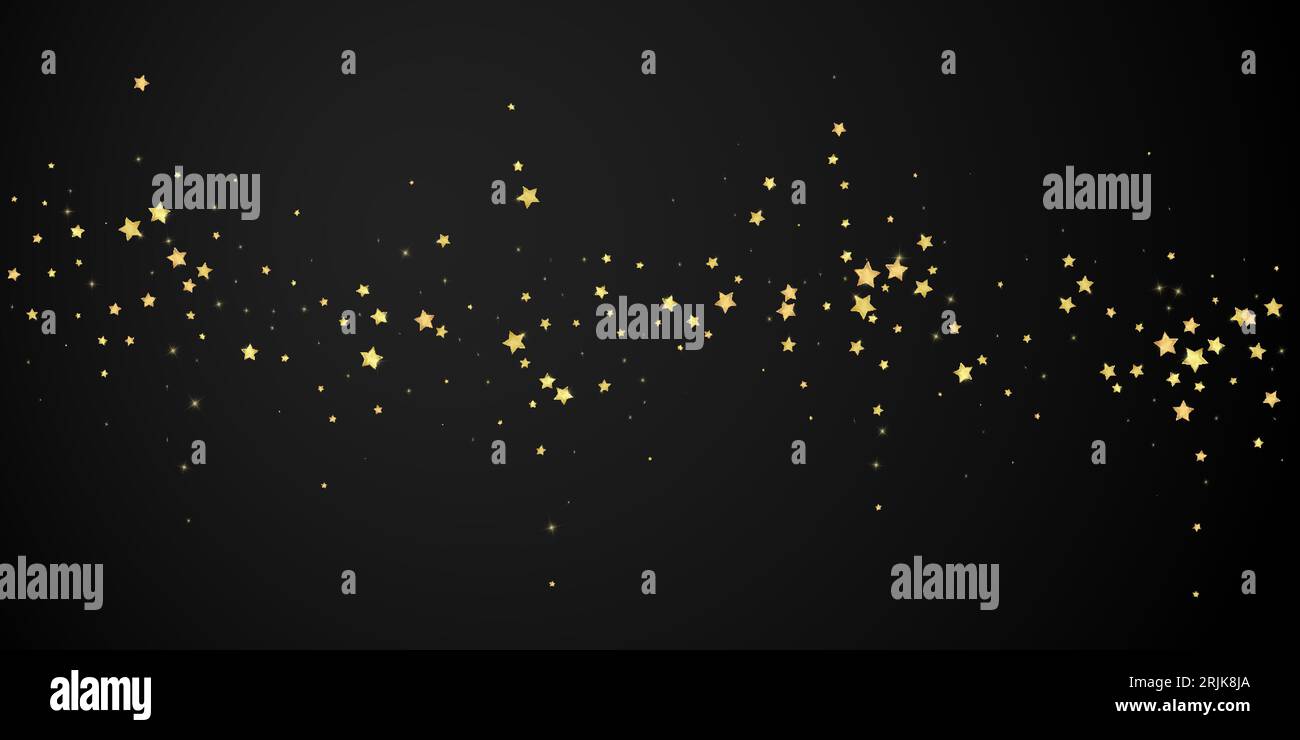 Magic stars vector overlay. Gold stars scattered around randomly ...