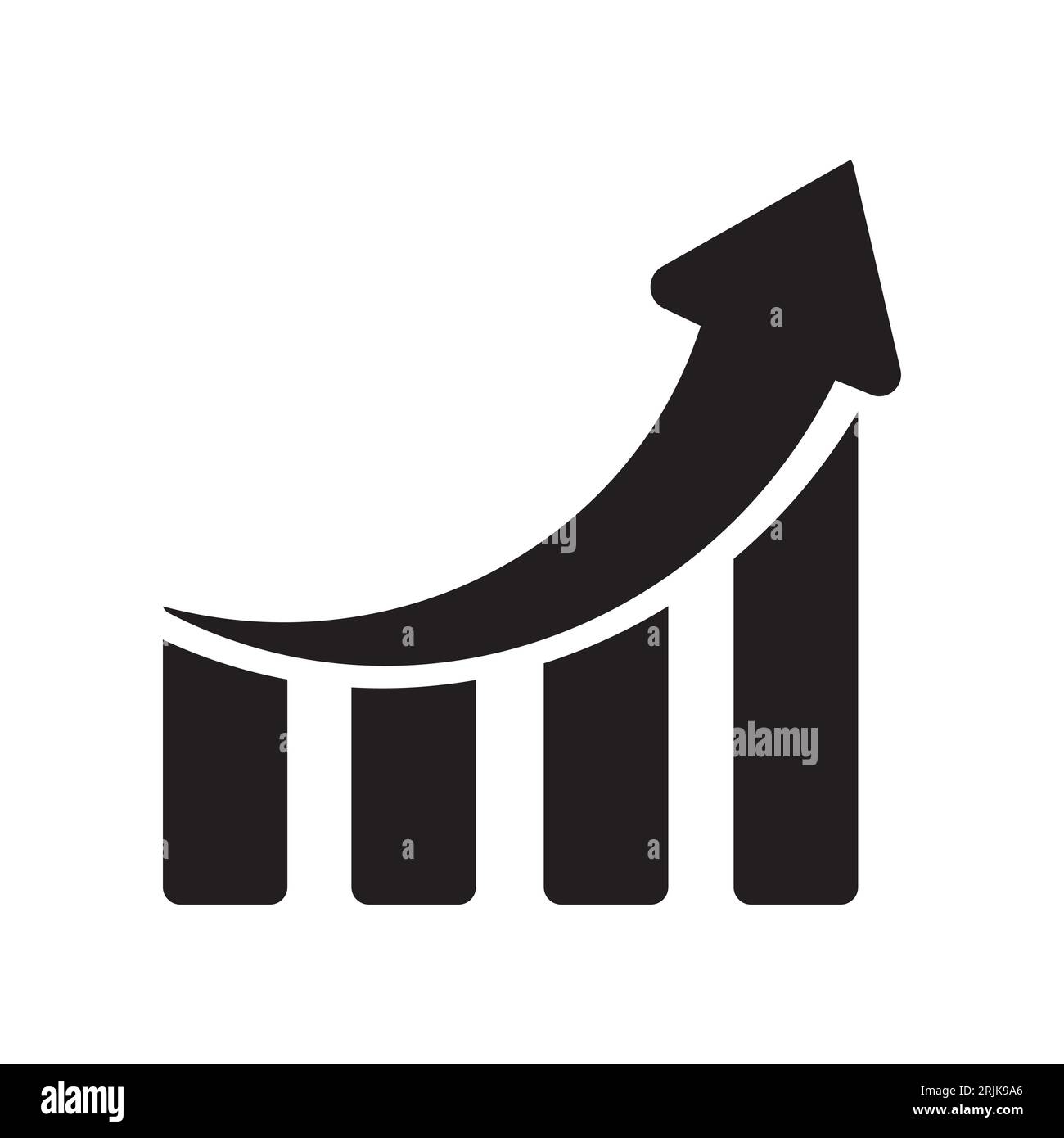 Graph chart icon vector. Growth icon symbol Stock Vector Image & Art - Alamy