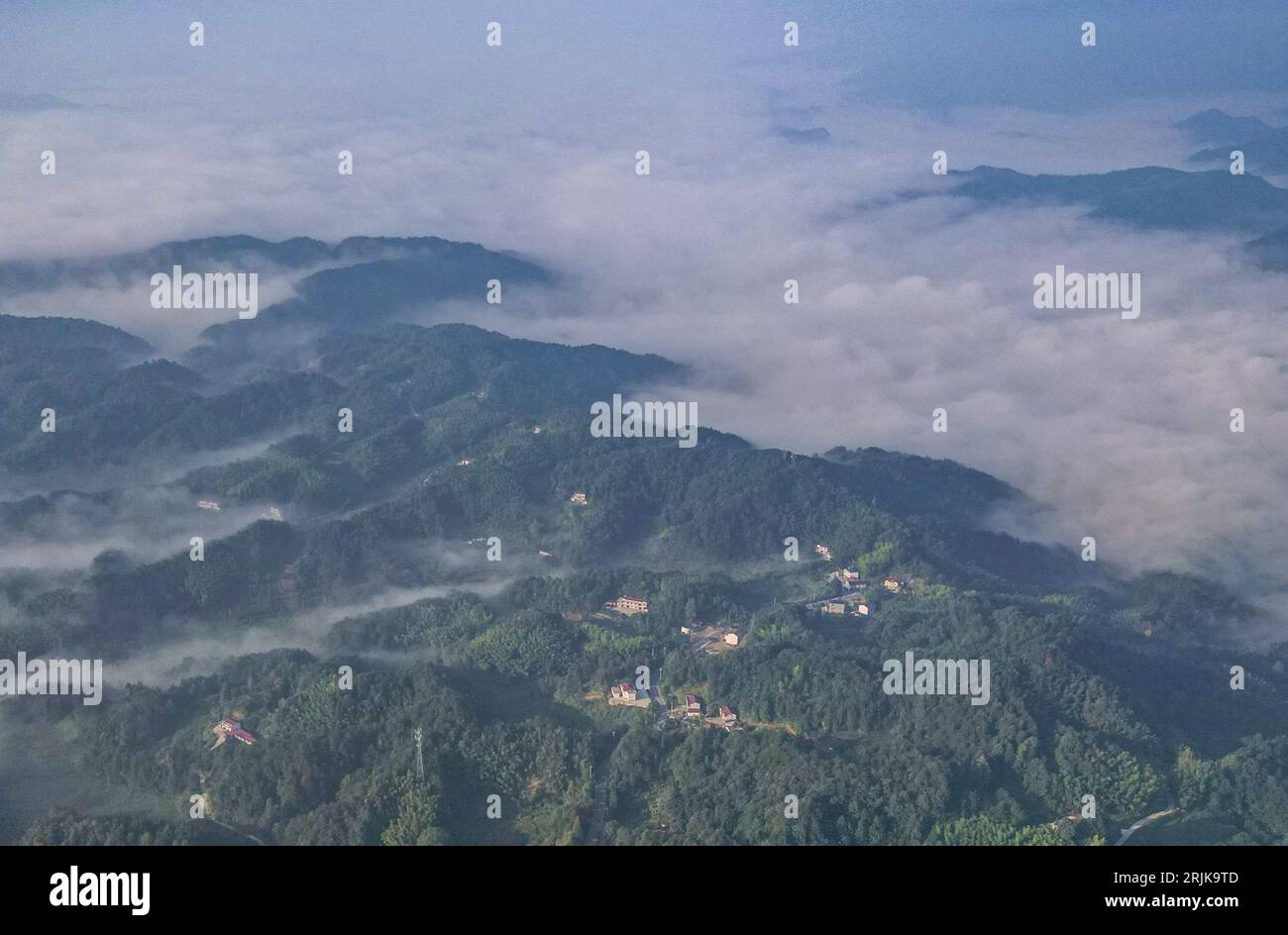 Hefei. 23rd Aug, 2023. This aerial photo taken on Aug. 23, 2023 shows ...
