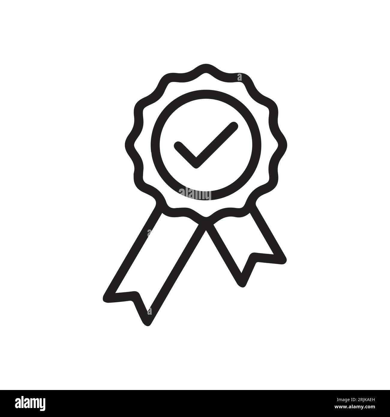 Rosette Stamp Icon Vector Design Template. Editable stroke Stock Vector ...