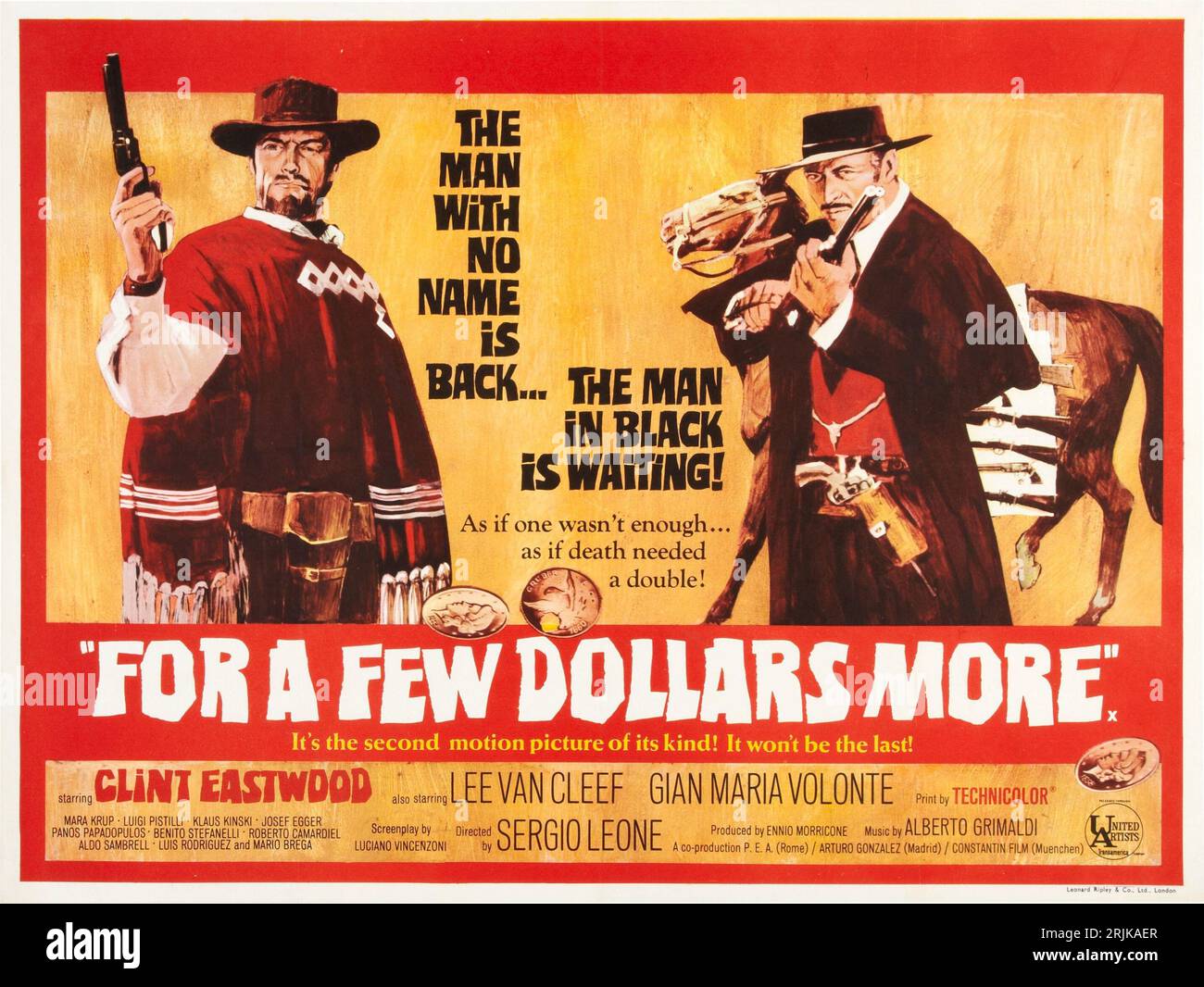 For A Few Dollars More Quad Poster Clint Eastwood Stock Photo - Alamy
