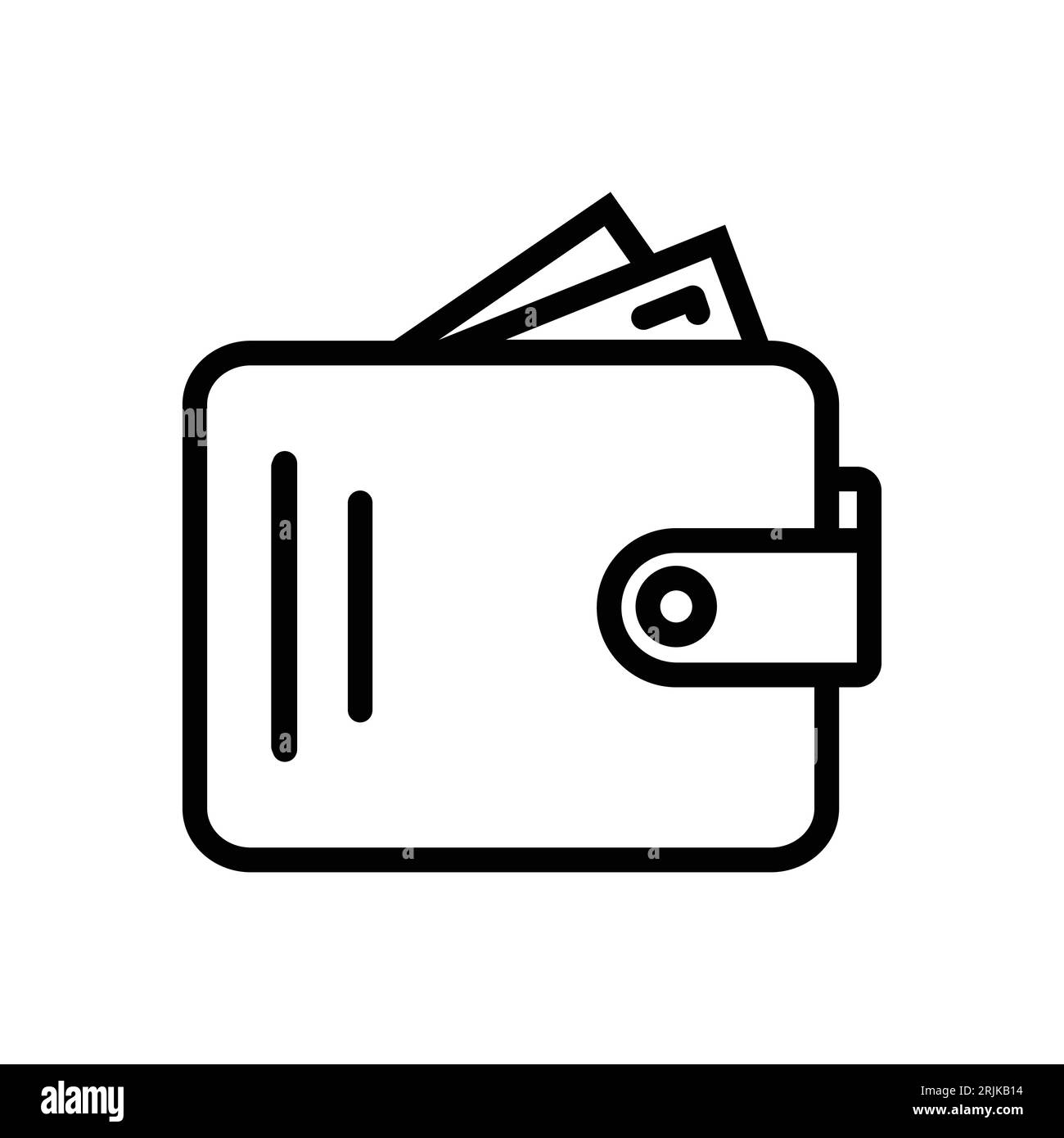 Wallet icon. Outline wallet vector icon for web design isolated on ...