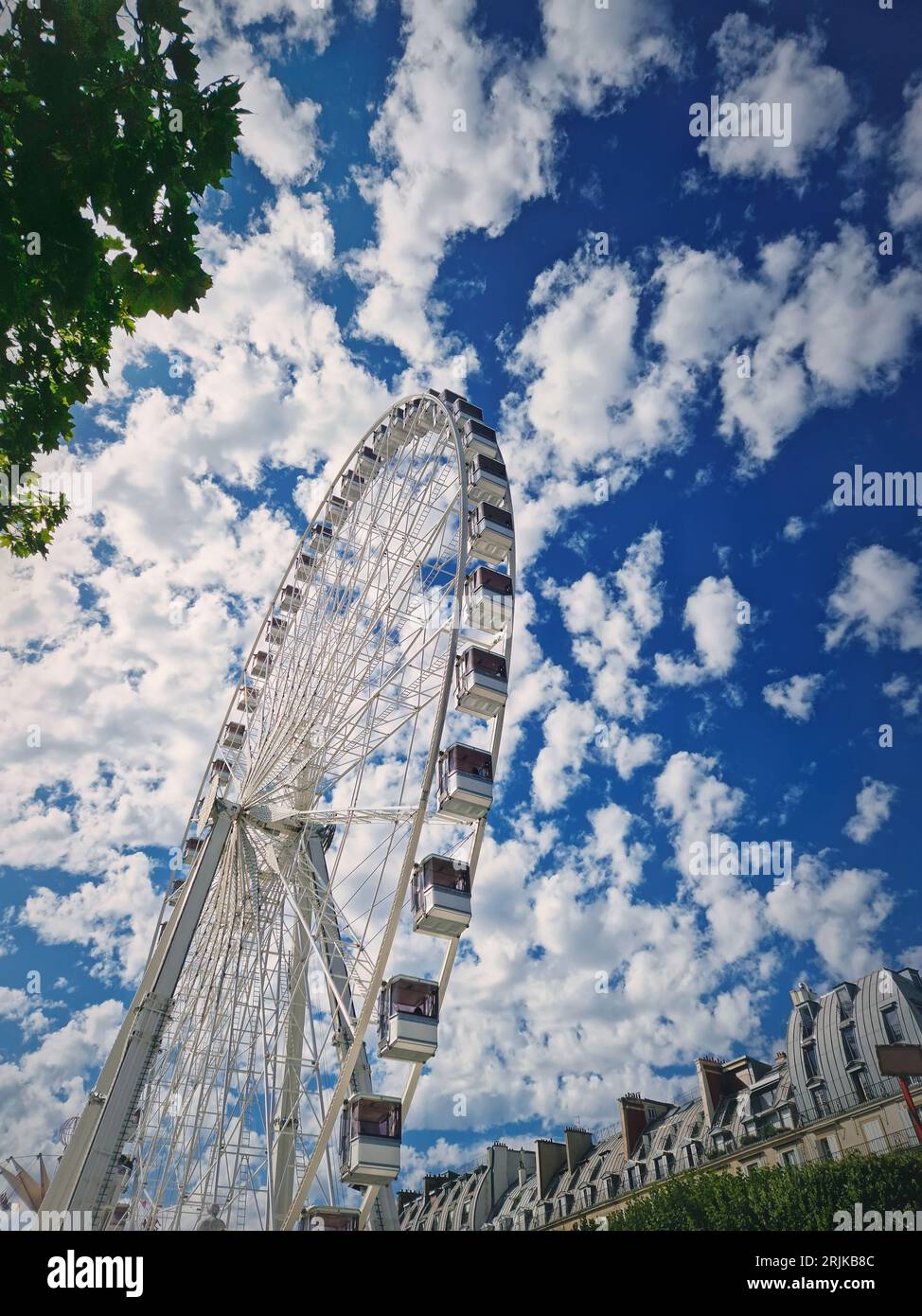 Grande Roue de Paris ferris wheel in the amusement park, France Stock ...