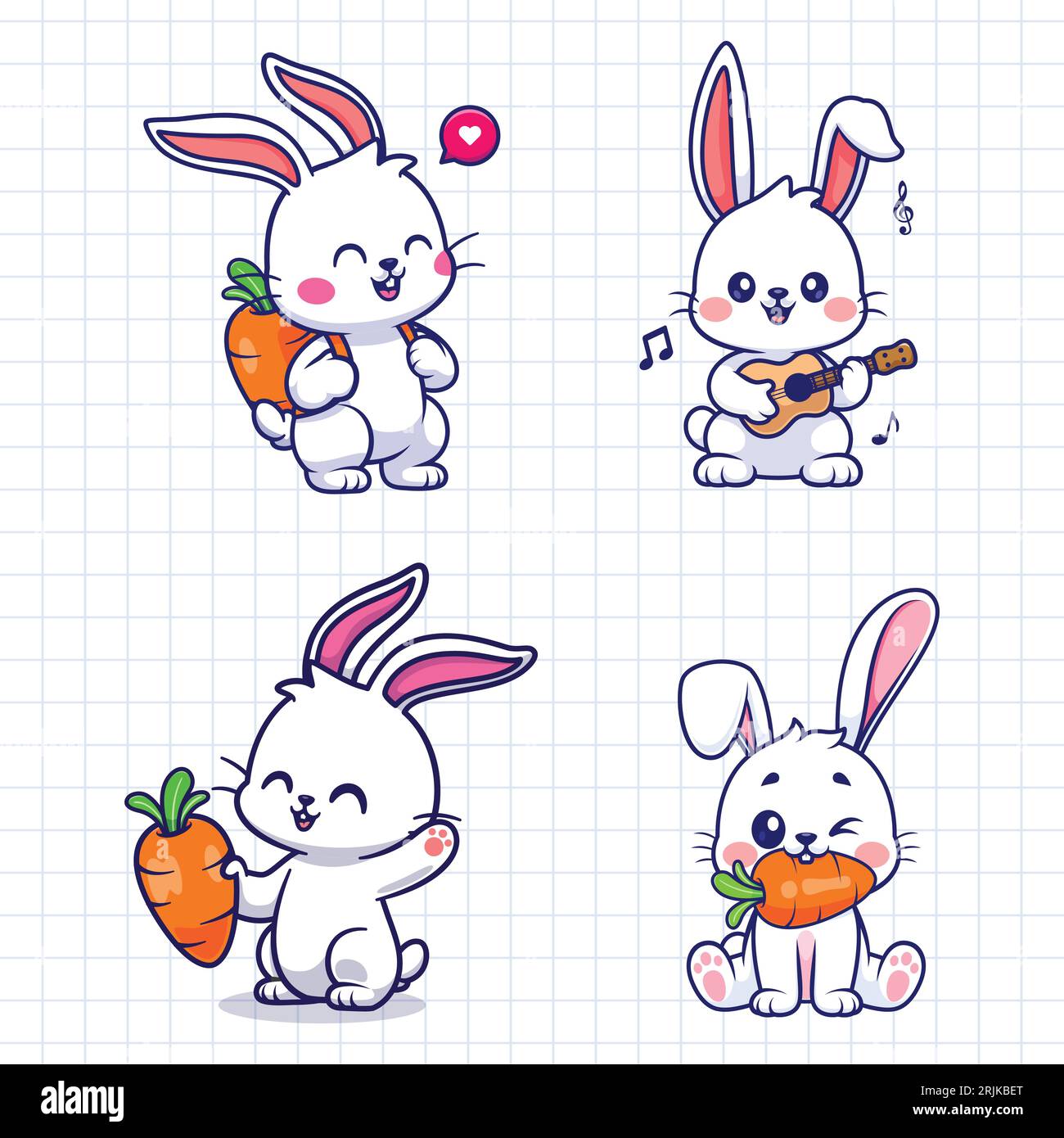Hand drawn easter bunny collection Stock Vector Image & Art - Alamy