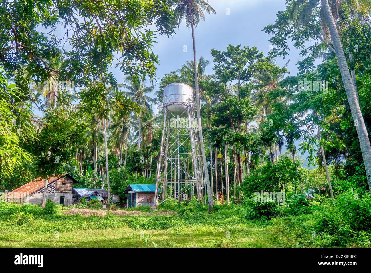 In the Philippines, a new water storage tower connected to a deep well ...