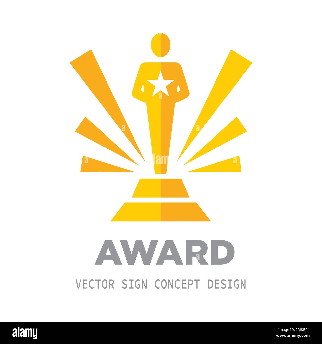 Award winner cup - logo icon on white background vector illustration ...