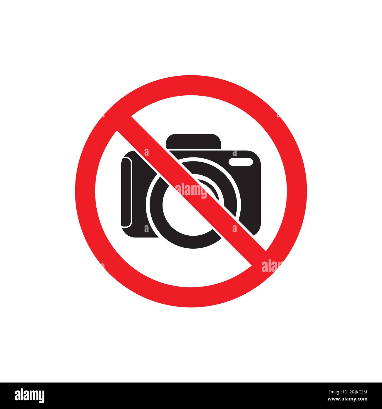 No Photographing Sign Icon Vector Illustration Flat Design Style