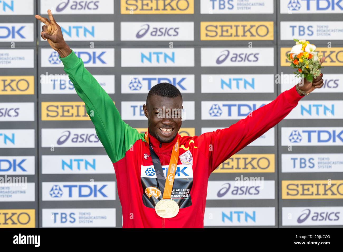 Budapest, Hungary. 22nd Aug, 2023. Hugues Fabrice Zango of Burkina Faso ...