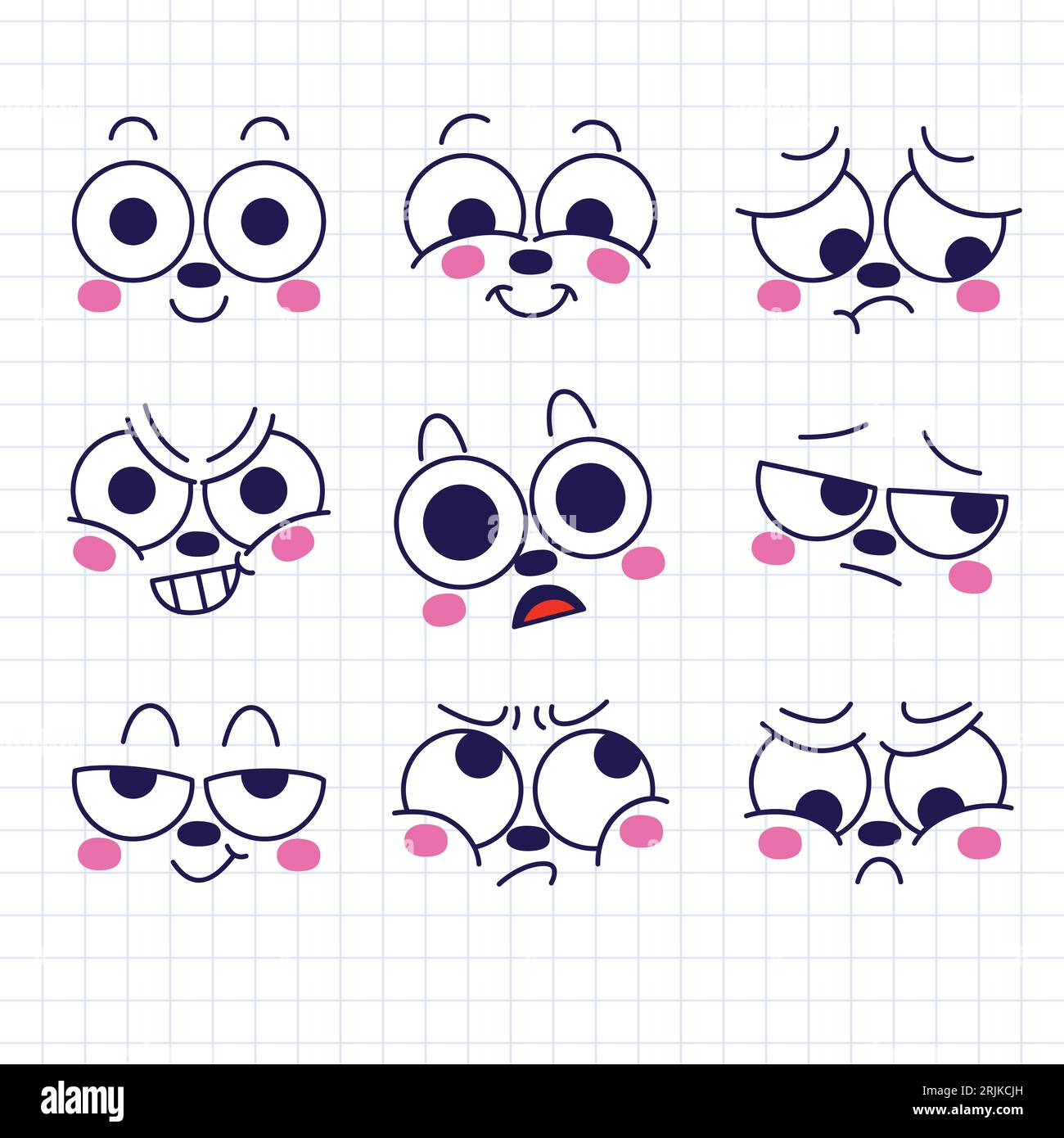 Cute kawaii faces hi-res stock photography and images - Alamy