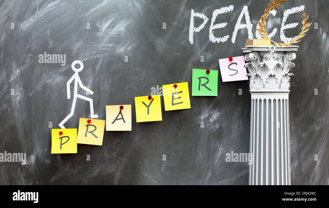 Prayers leads to Peace - a metaphor showing how prayers makes the way ...