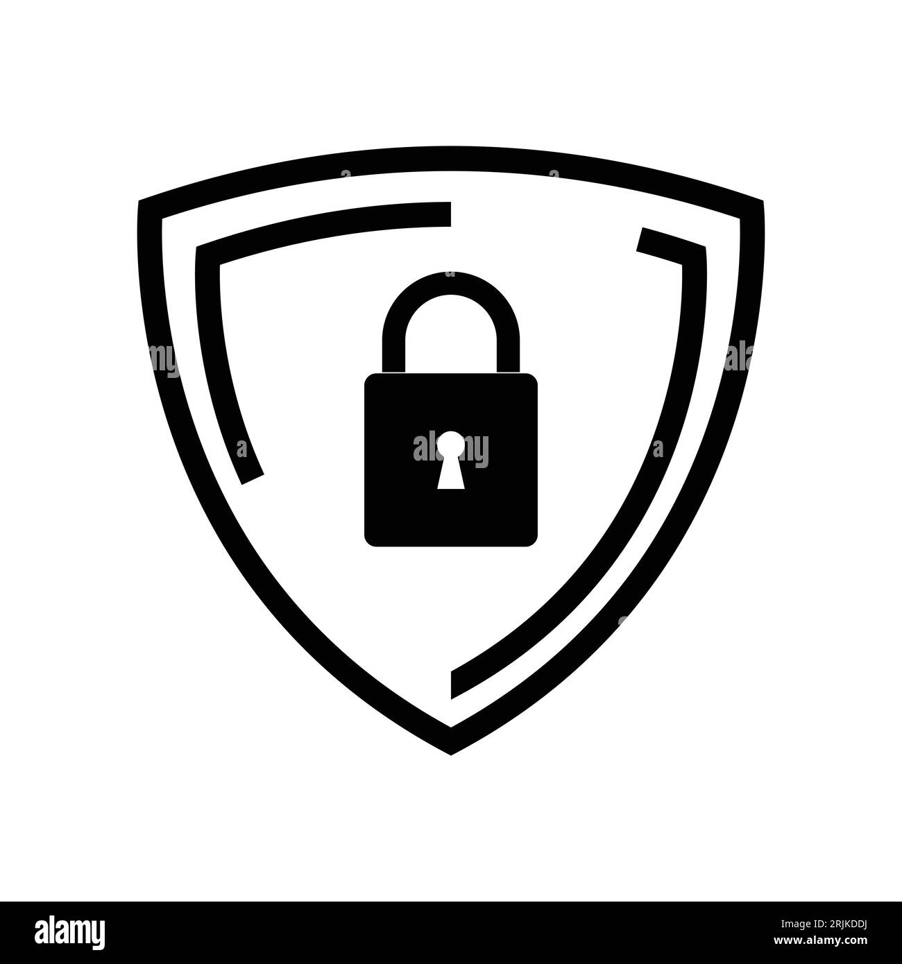 Security icon in flat style. Shield security symbol for your web site ...
