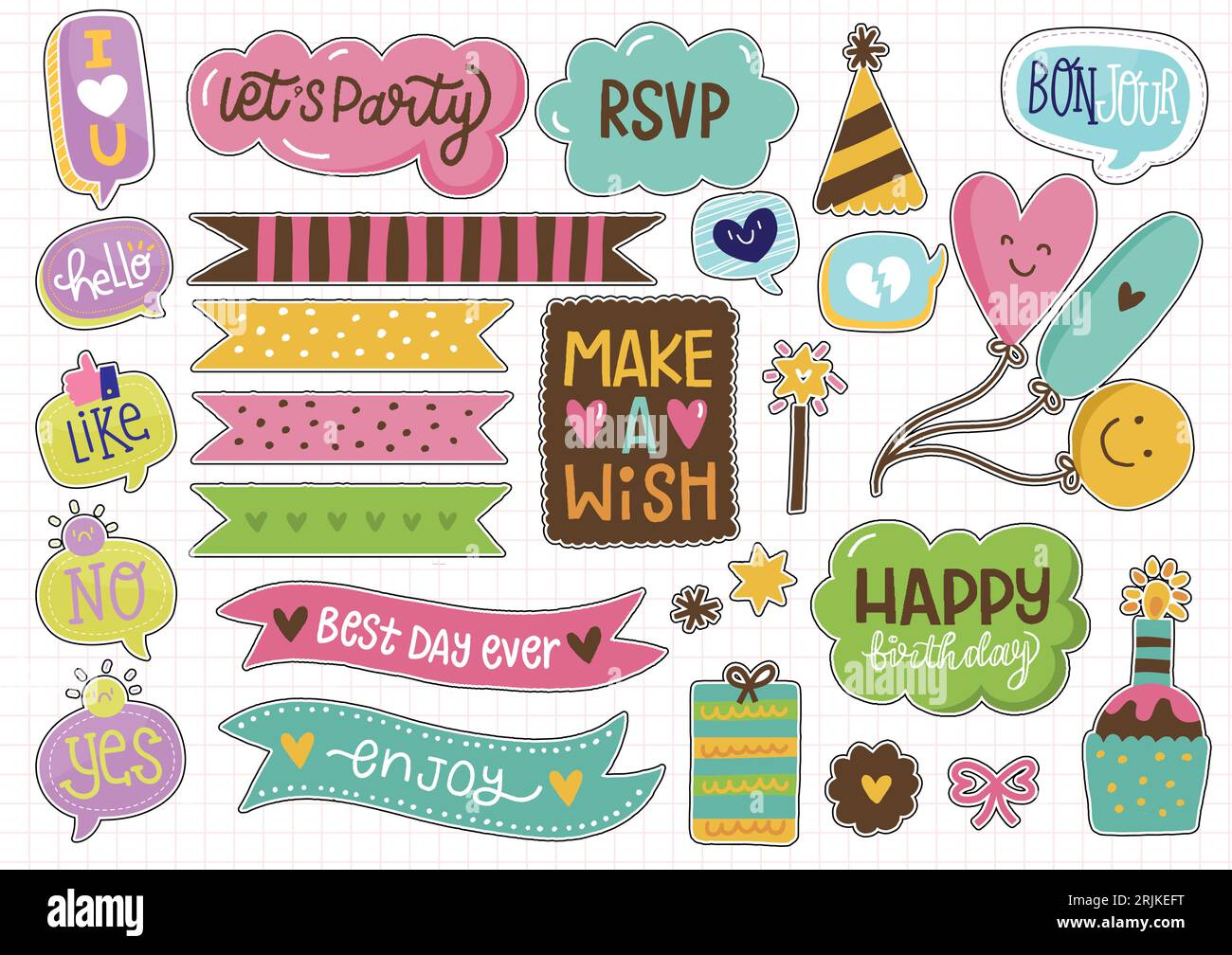 Set of hand drawn doodle elements. Vector Illustration Stock Vector ...