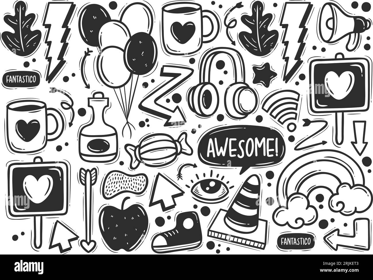 Sticker design with kids background, graffiti pop art illustrtion Stock ...