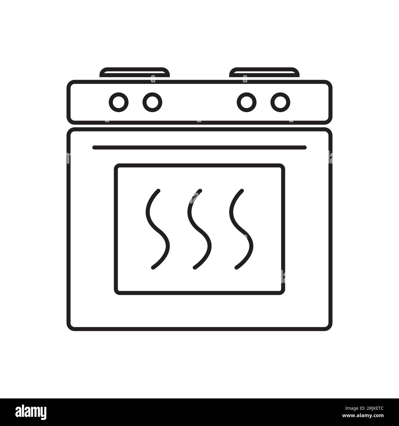 Oven outline icon. linear style sign for mobile concept and web design. Stove simple line vector ...