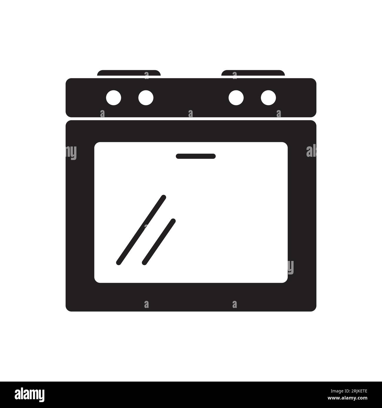Stove oven icon, vector gas stove. Line icon. Kitchen cooking appliance ...