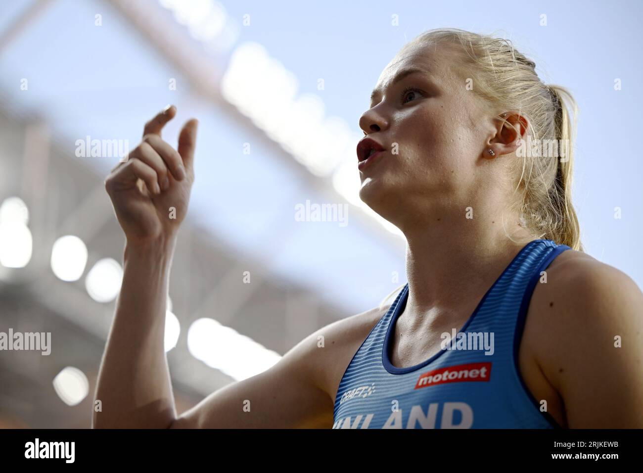Budapest, Hungary. 21st Aug, 2023. Wilma Murto of Finland during the ...