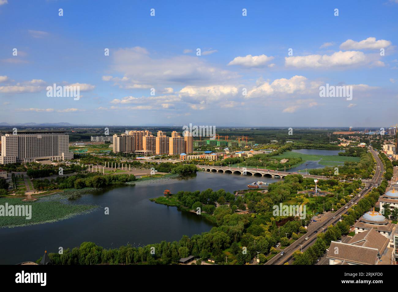 Waterfront city scenery Stock Photo - Alamy